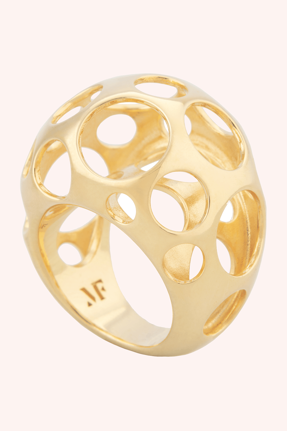 Anel Repetição Grande Maria Frering - Dourado - Gallerist