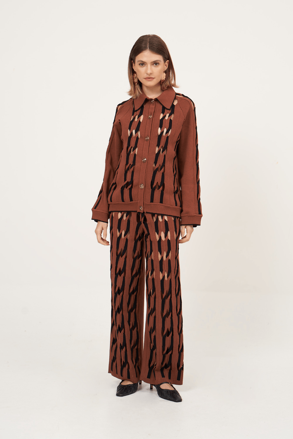 Calca Duccio Framed - Marrom - Gallerist