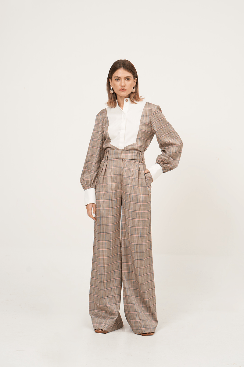 Camisa Com Pala Doches Clemence - Xadrez - Gallerist