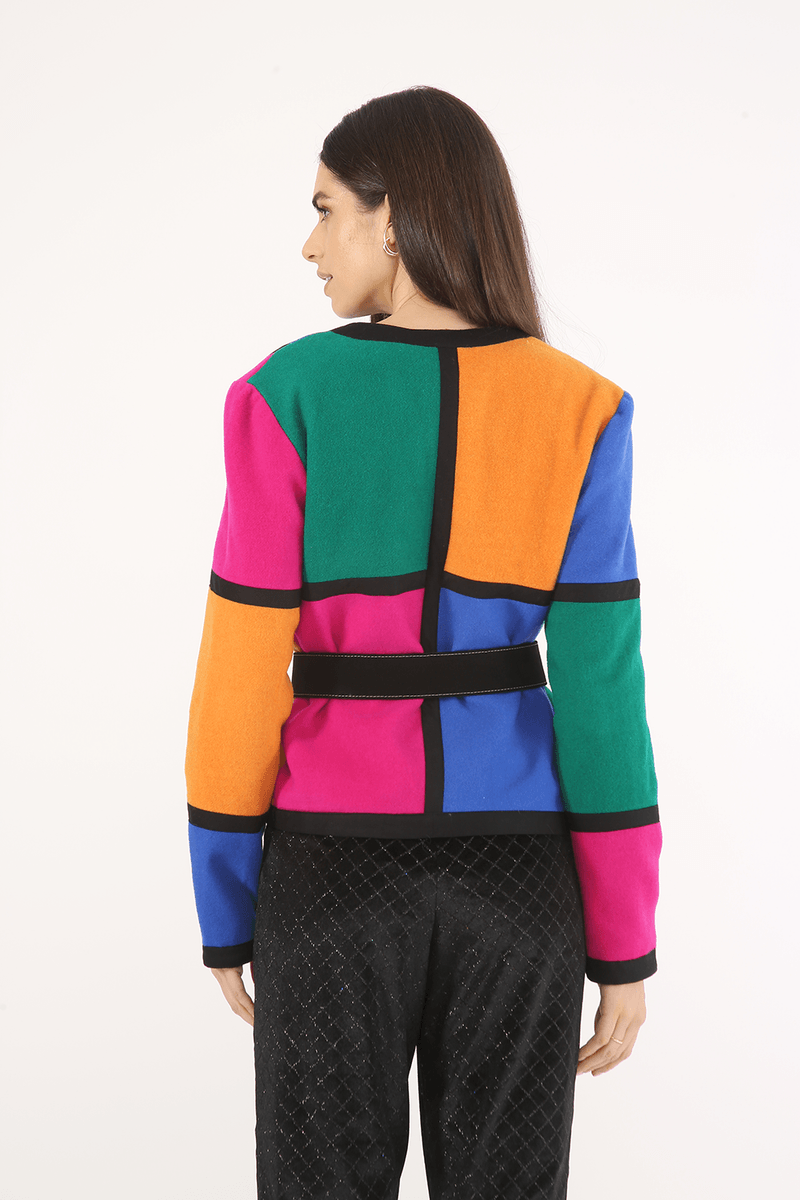 Casaco Patch Wooly Allmost Vintage - Multicolorido - Gallerist