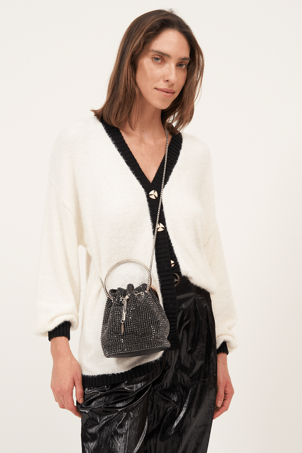 Casaco Tricot Pelinho Off White Valônia Véras - Off White - Gallerist