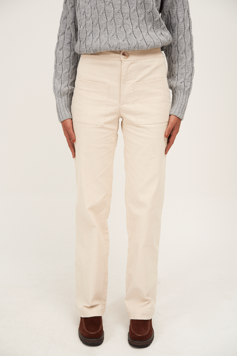 Calca Reta High Clemence - Off White - Gallerist