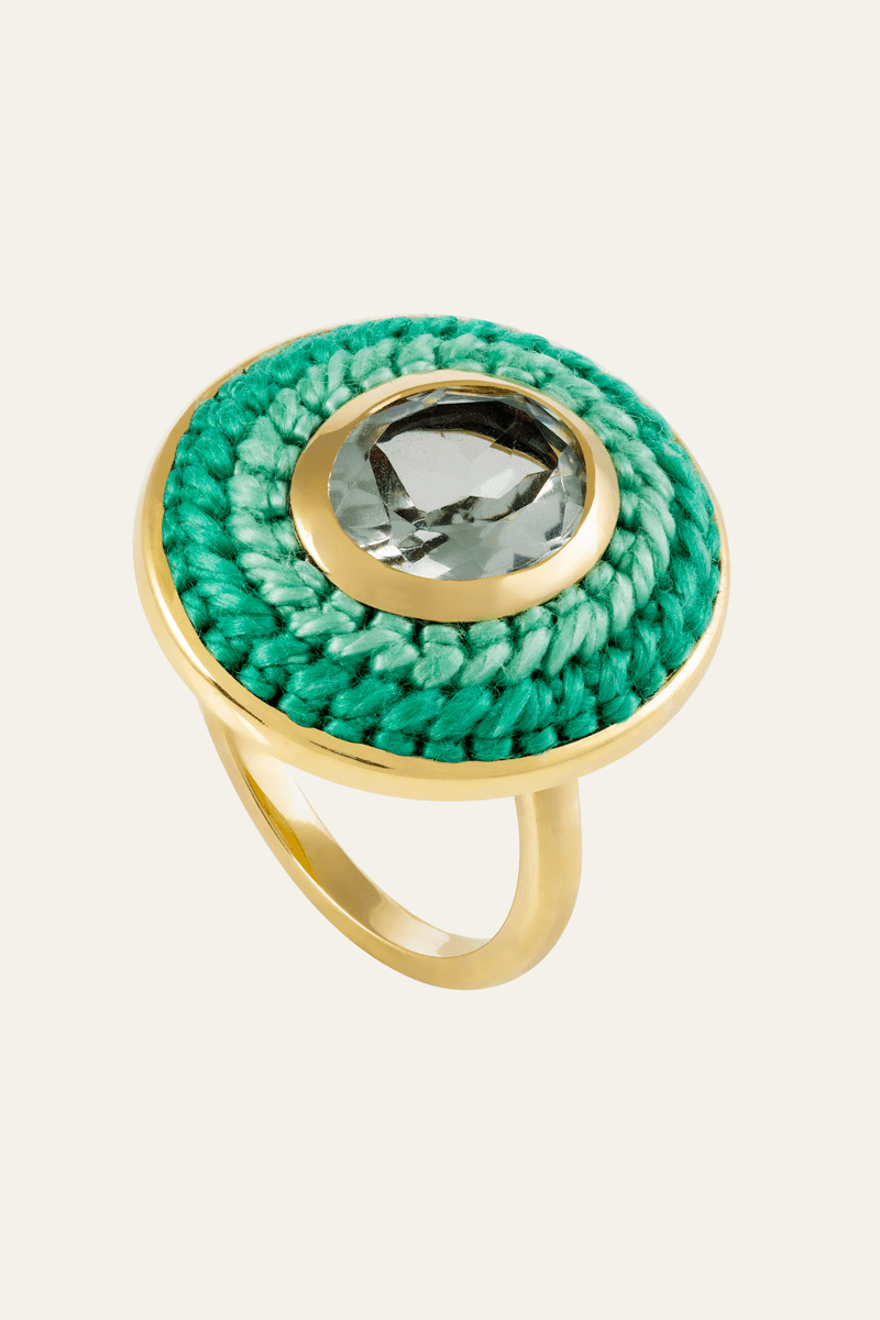 Anel Oval Verde Maria Frering - Verde - Gallerist