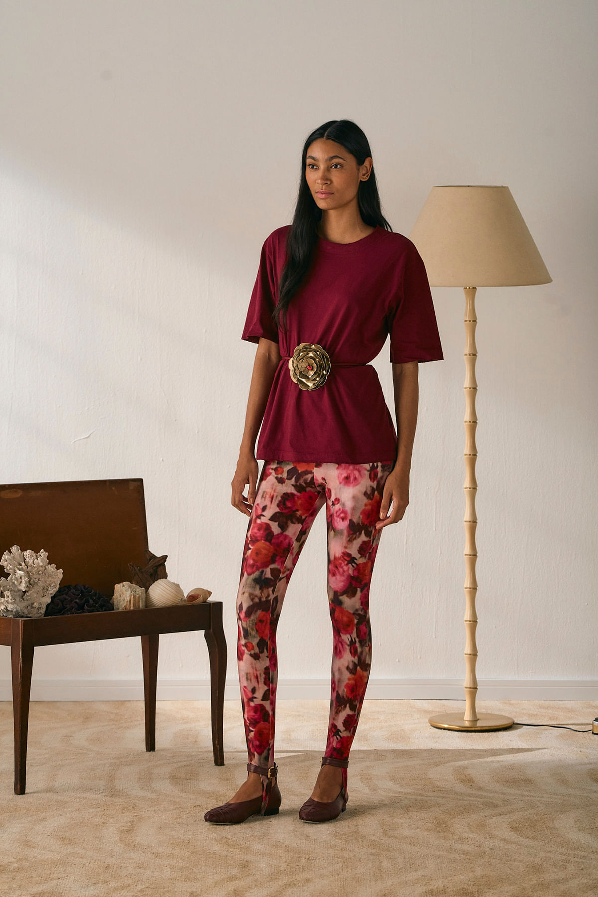 Calca Lycra Roses Rosa Paula Raia - Rosa