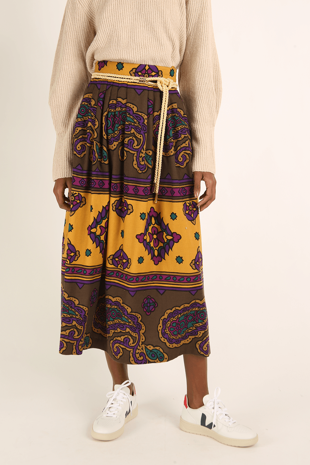 Saia Paisley Multicolorido Loop Vintage - Multicolorido