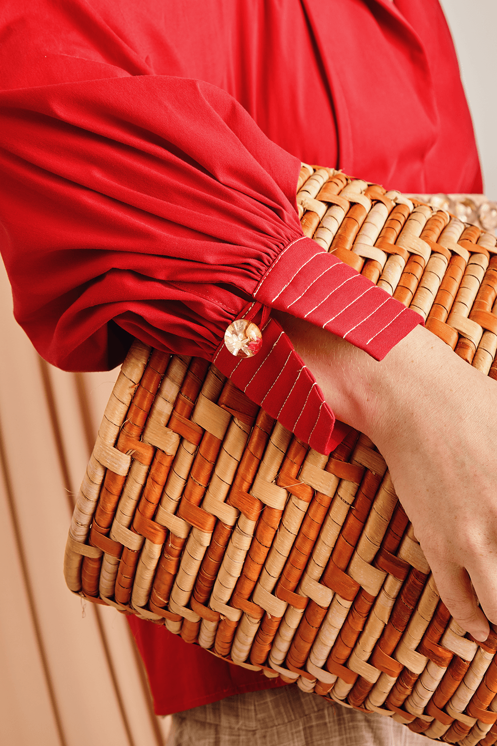 Camisa Ampla Mistletoe Framed - Vermelho