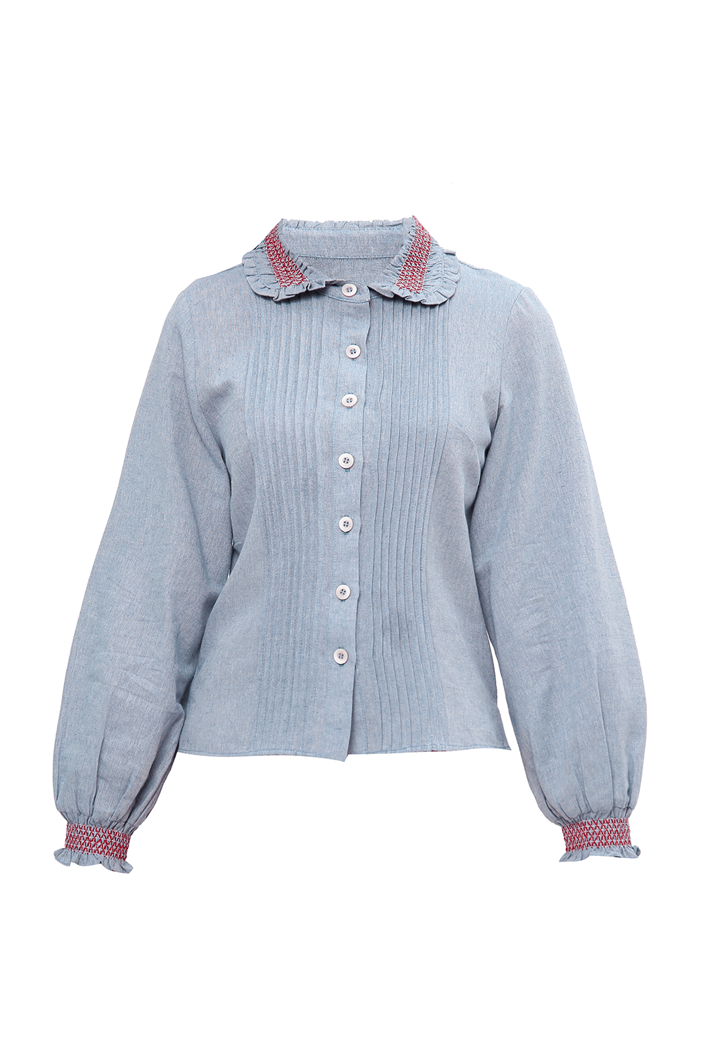 Camisa Bordado Brunelleschi Clemence + 3 Little - Azul - Gallerist